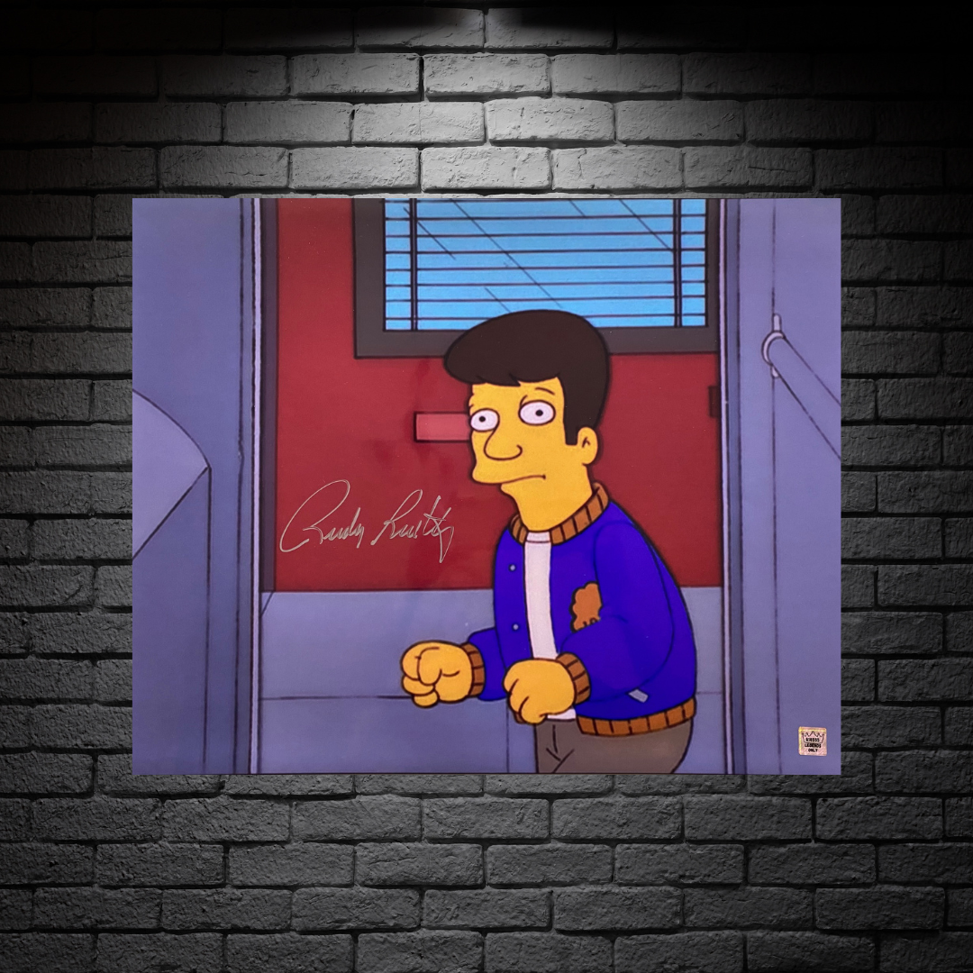 Rudy Ruettiger Notre Dame Fighting Irish Autographed The Simpsons 16"x ...